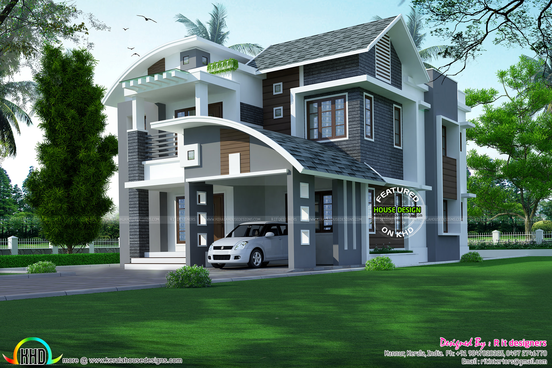 4 bedroom, 2410 sq-ft mixed roof home - Home Design Decor