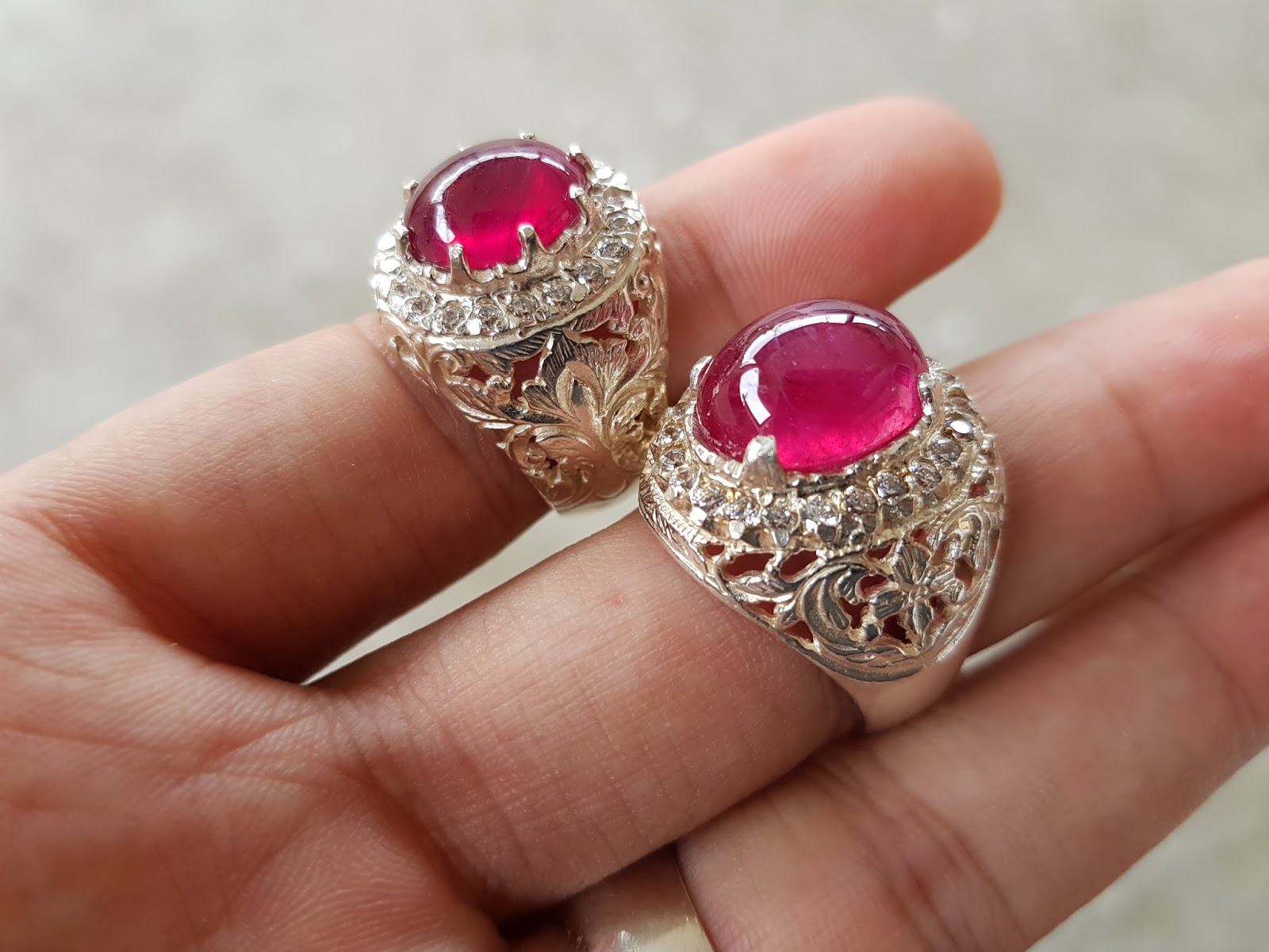 PERMATA MURAH SOKMO: CINCIN PERMATA DELIMA MERAH AFRIKA ASLI AIR KACA!