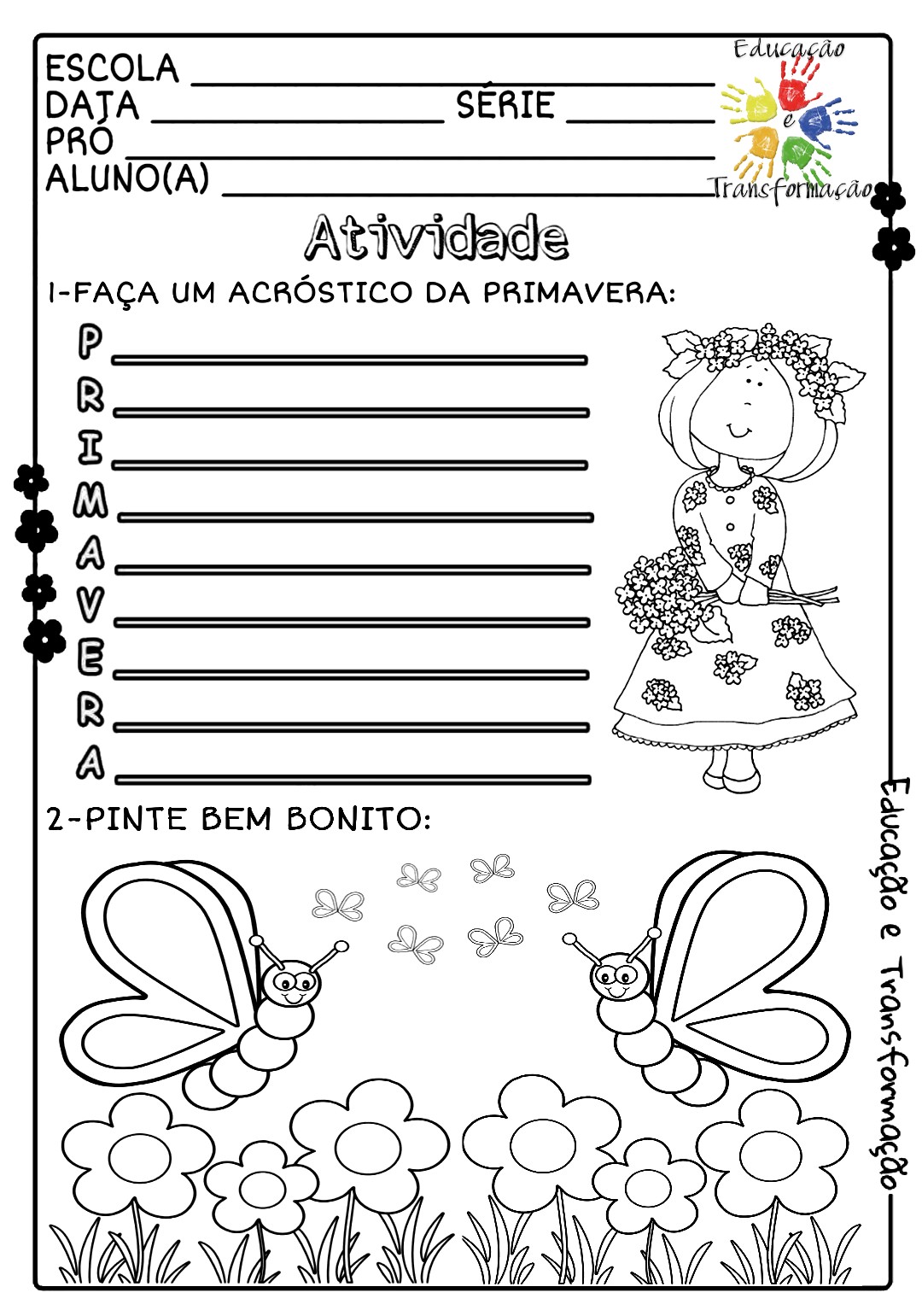 Atividade Primavera 3 Ano - BRAINCP