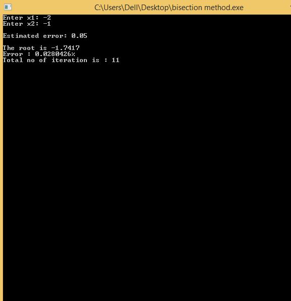 Numerical Method LabSheet: Bisection Method