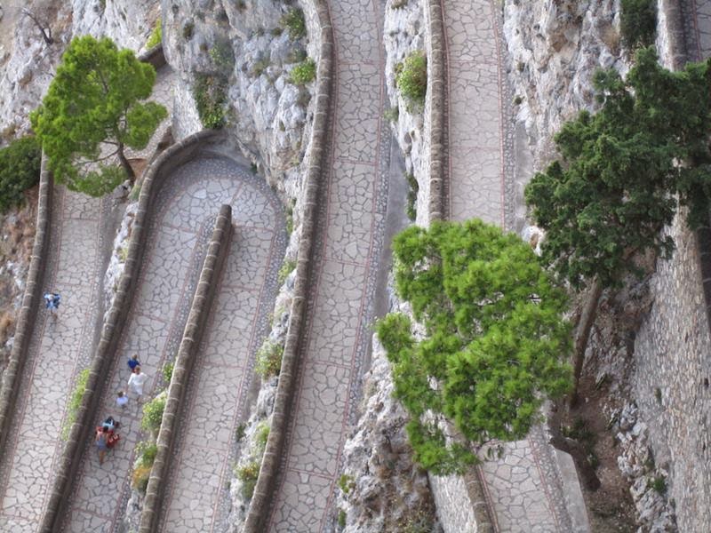 Via Krupp | Famous streets of the island of Capri, Italy
