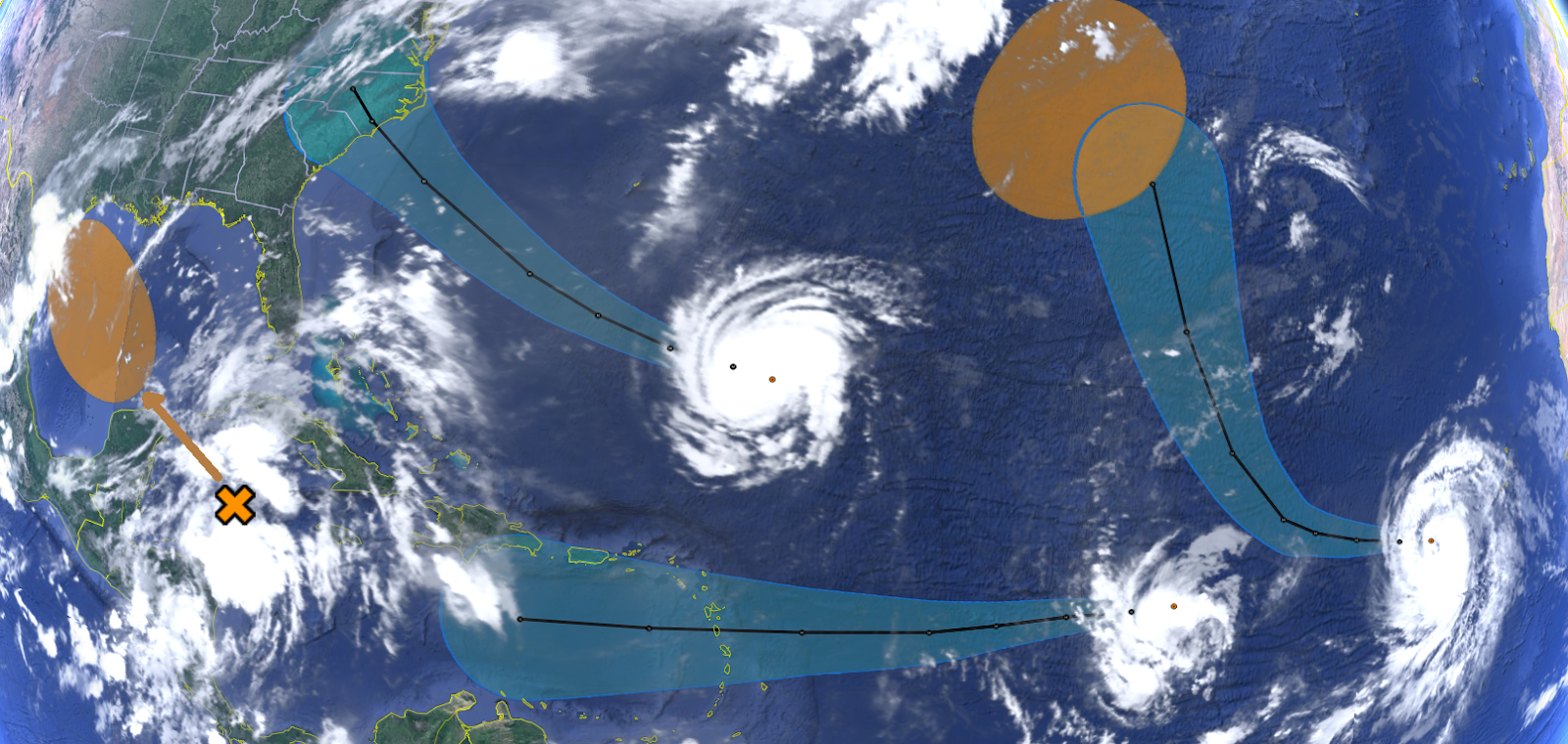 Tropical Atlantic Update: Three hurricanes and two areas of interest ...