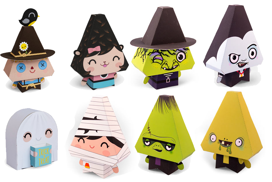 Halloween Cute Paper Toys | Paperized Crafts