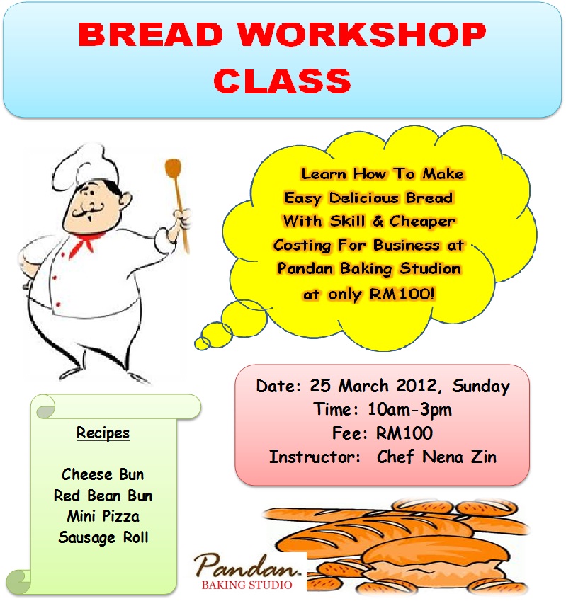 Pandan Pusat Bekalan Bakeri: BREAD WORKSHOP CLASS AT PANDAN BAKING STUDIO!