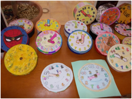 Trazos de colores: NUESTRO PEQUEÑO RELOJ. MANUALIDAD PARA LOS NIÑOS DE ...