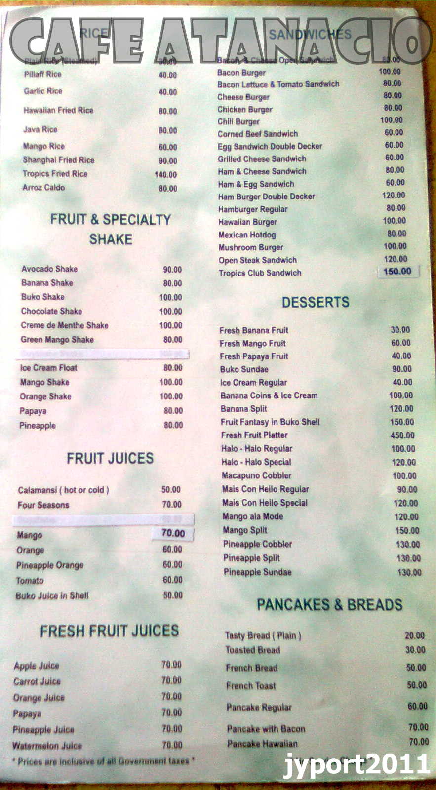 The Hungry Tourist Eats: Cafe Atanacio