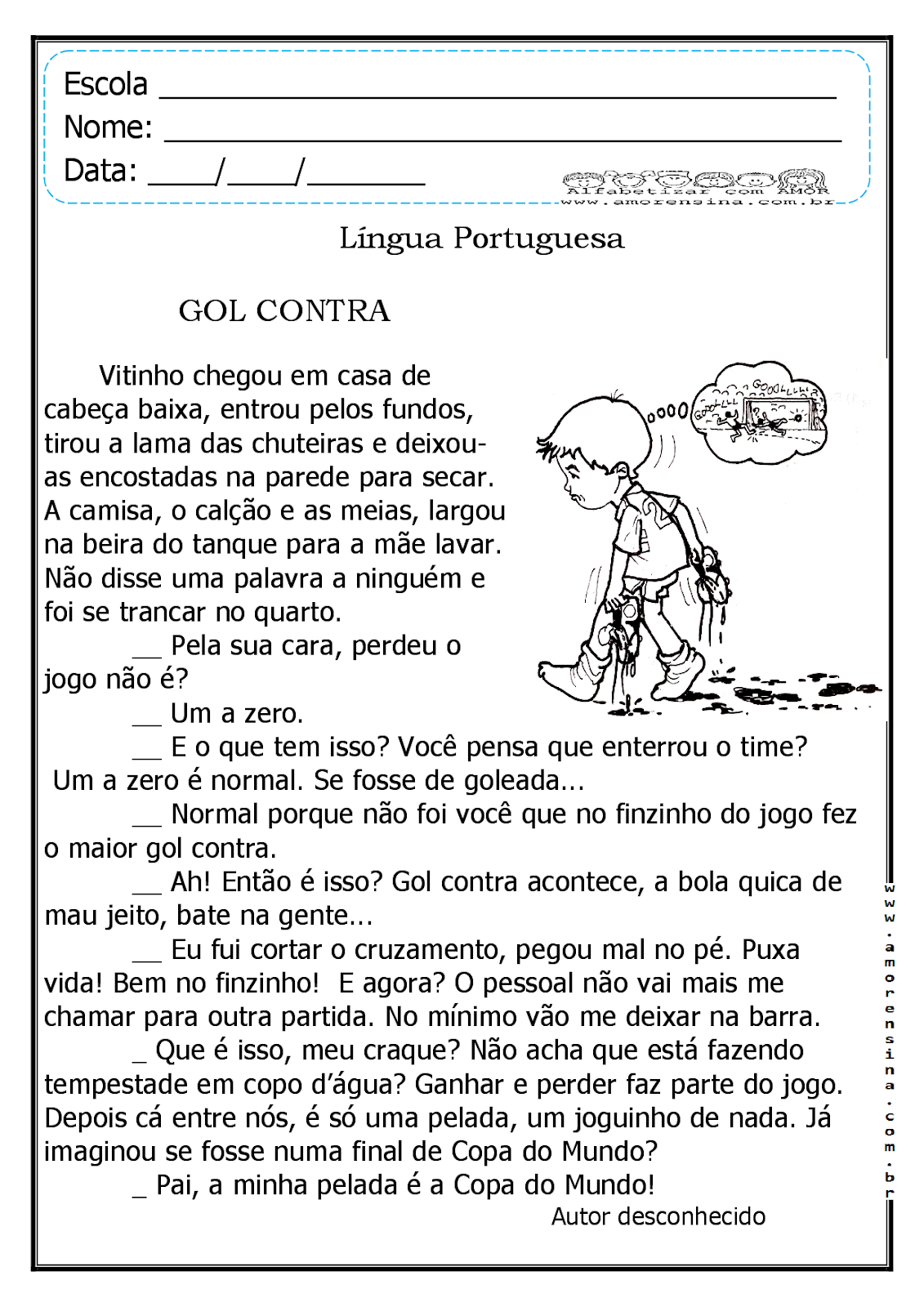 Interpretação De Texto 4ano - FDPLEARN