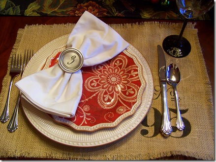 My Stuff Room / Galore-ious Stuff: Burlap Table Setting Pieces