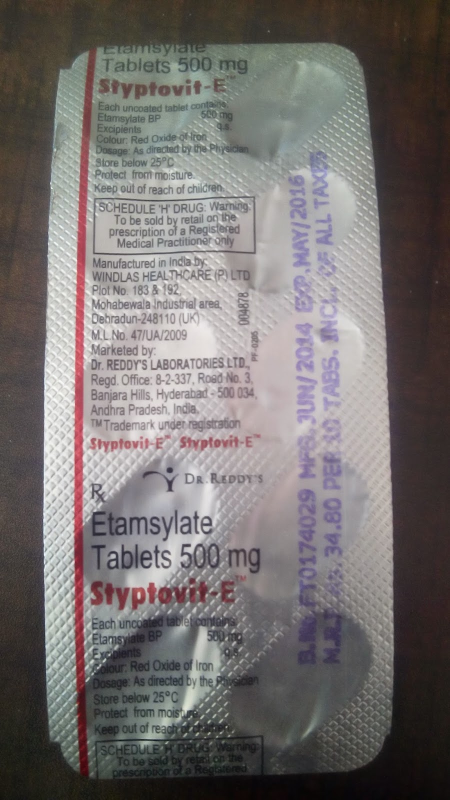 styptovit - E tablets
