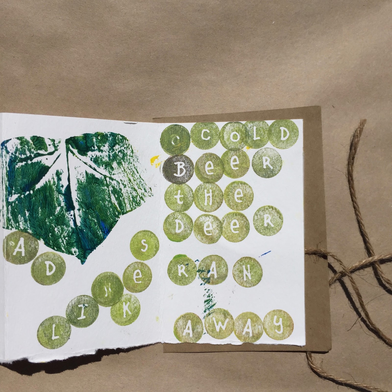 Doodlebug Dabblings: creating a fold out nature book