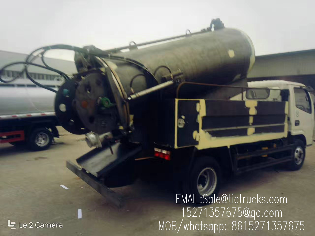 vacuum tanker truck china: Small Septic tank with pressure water ...