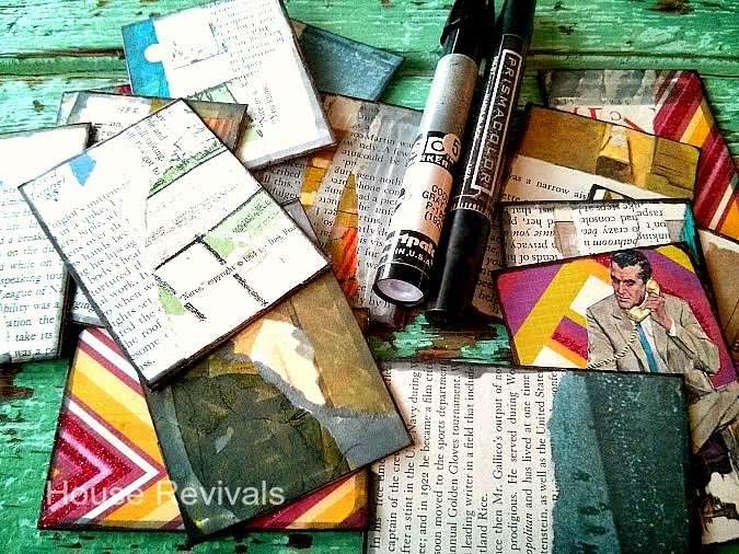 Using markers I had on hand, I distressed the edges of the cards. You ...