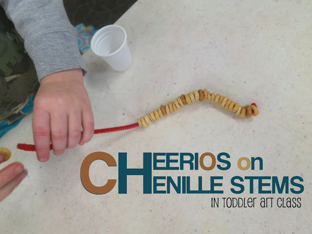 Toddler Art Class: Cheerios on Chenille Stems : library makers