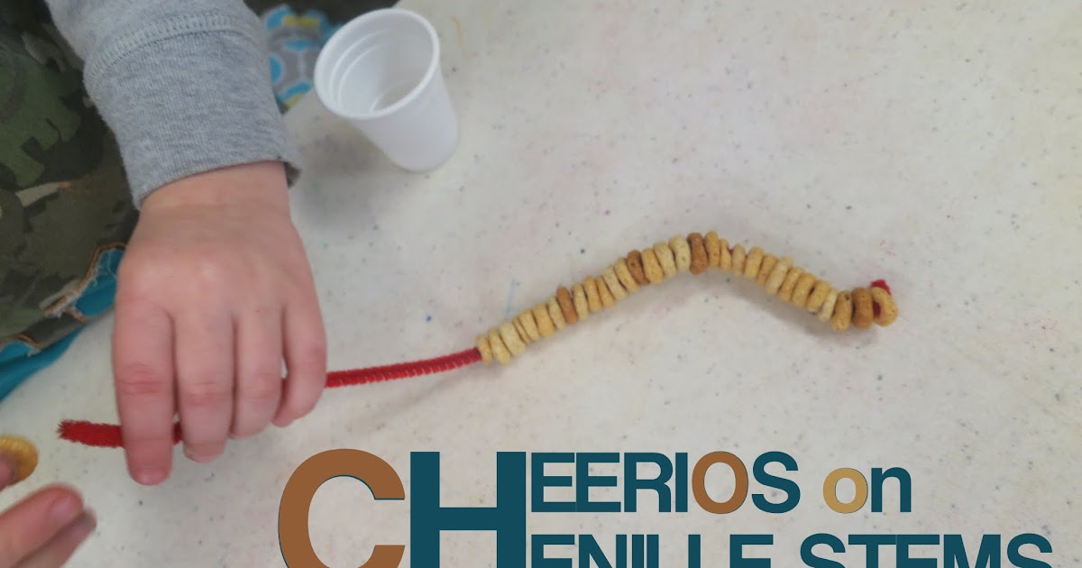 Toddler Art Class: Cheerios on Chenille Stems : library makers