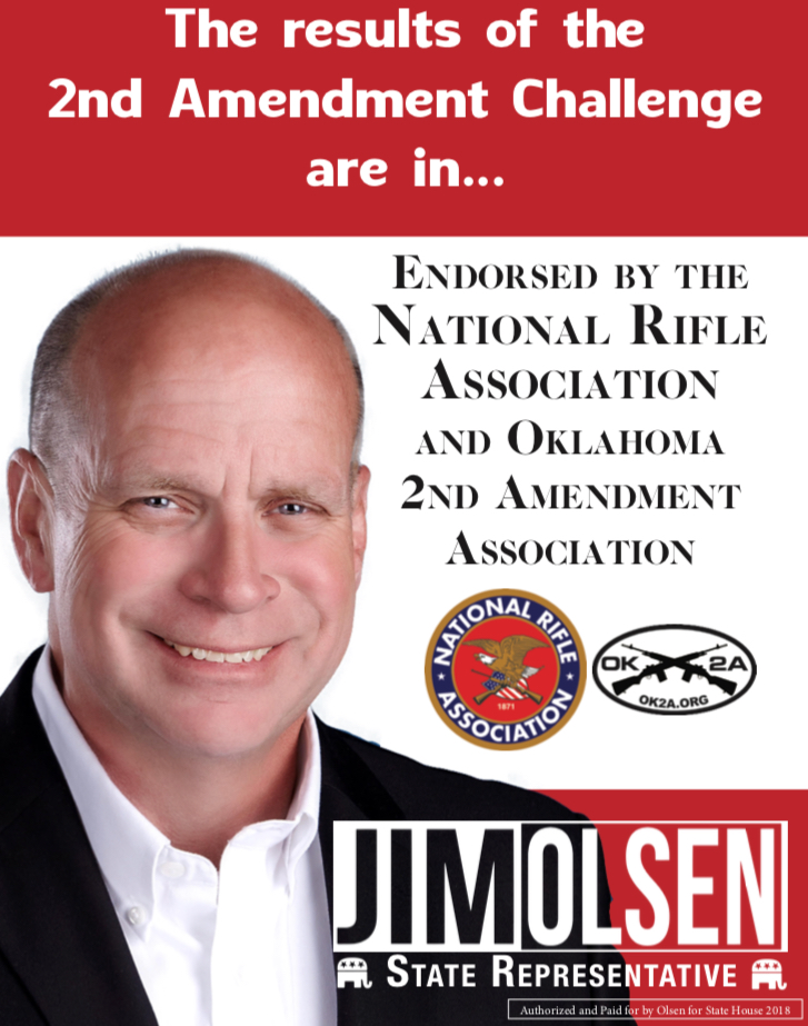 NRA, OK2A endorse Jim Olsen in OK House District 2 ~ MuskogeePolitico.com