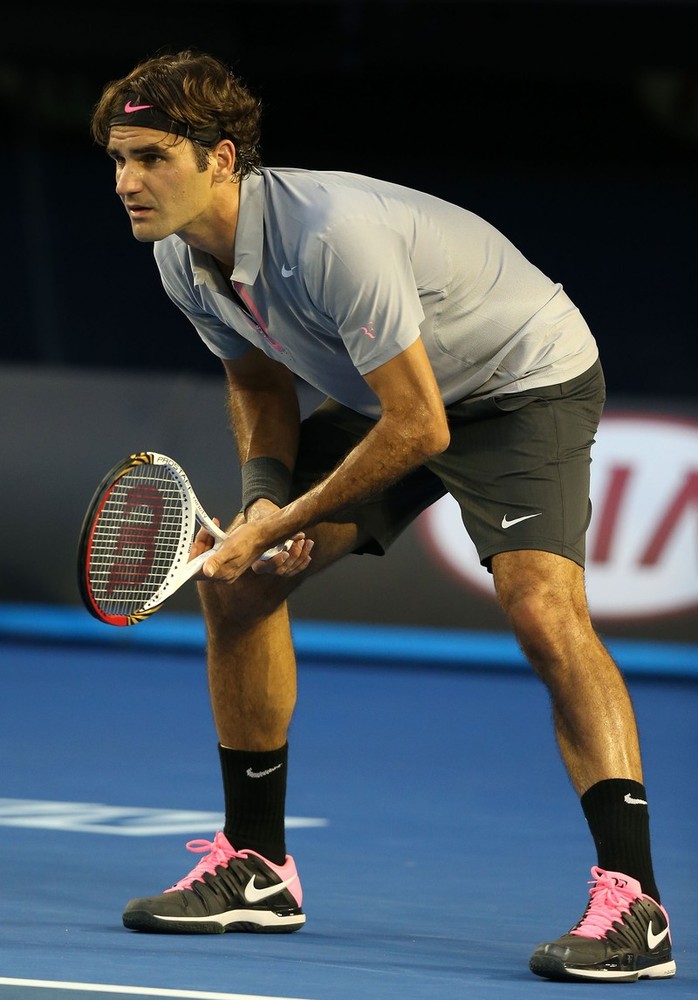 TopSpin: Roger Federer Breezed In Pink against Davydenko at AO 2013 ...