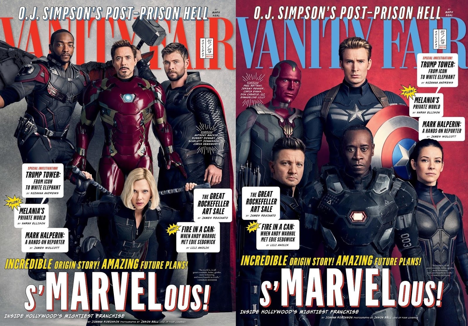 MARVEL『AVENGERS : INFINITY WAR』各成員於『VANITY FAIR』雜誌亮相！ - STREET SENSE