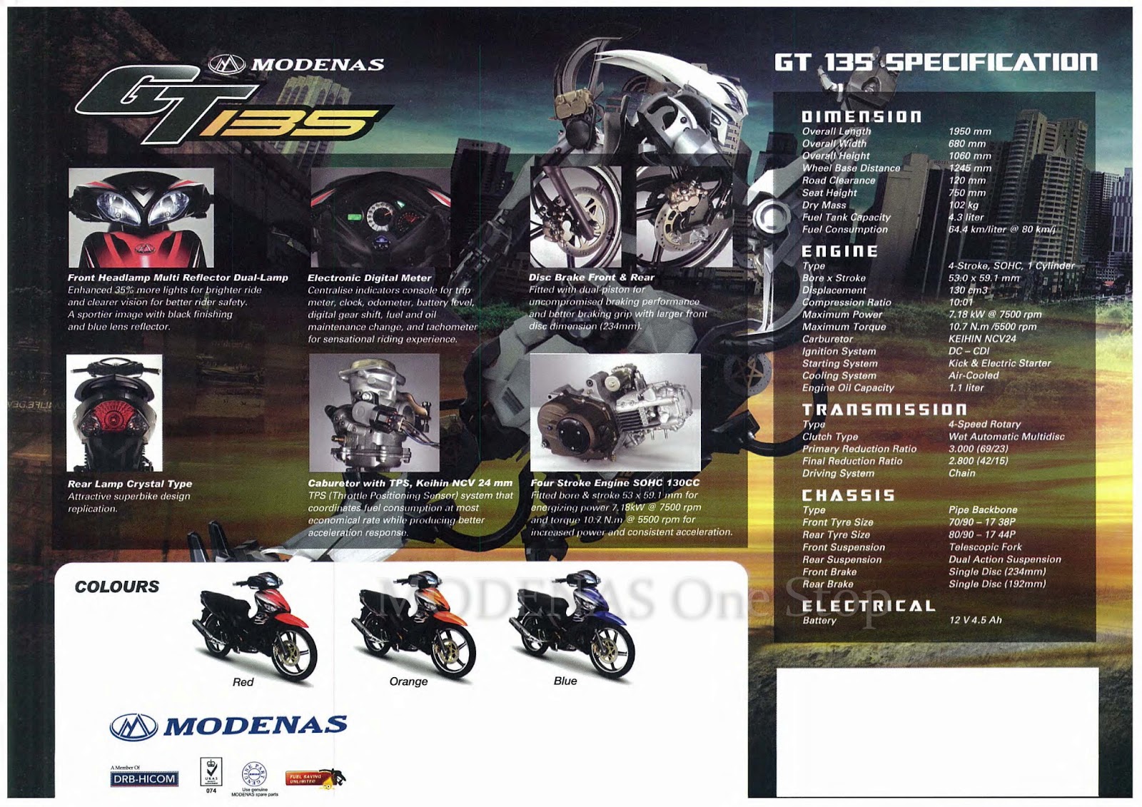 MODENAS Bike: GT128 FL V2 (2013)
