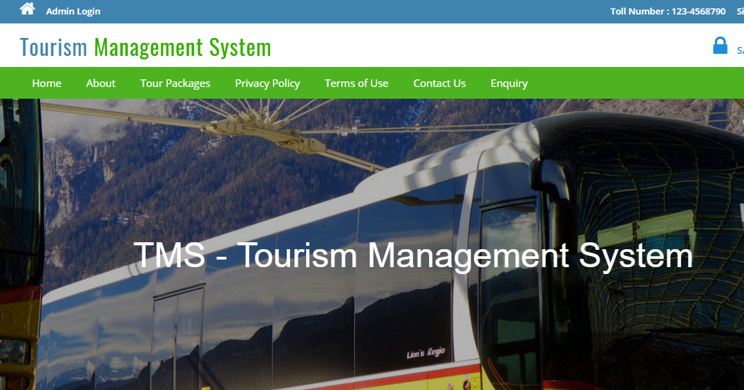 Tourism Management System Full Final Year Project in PHP