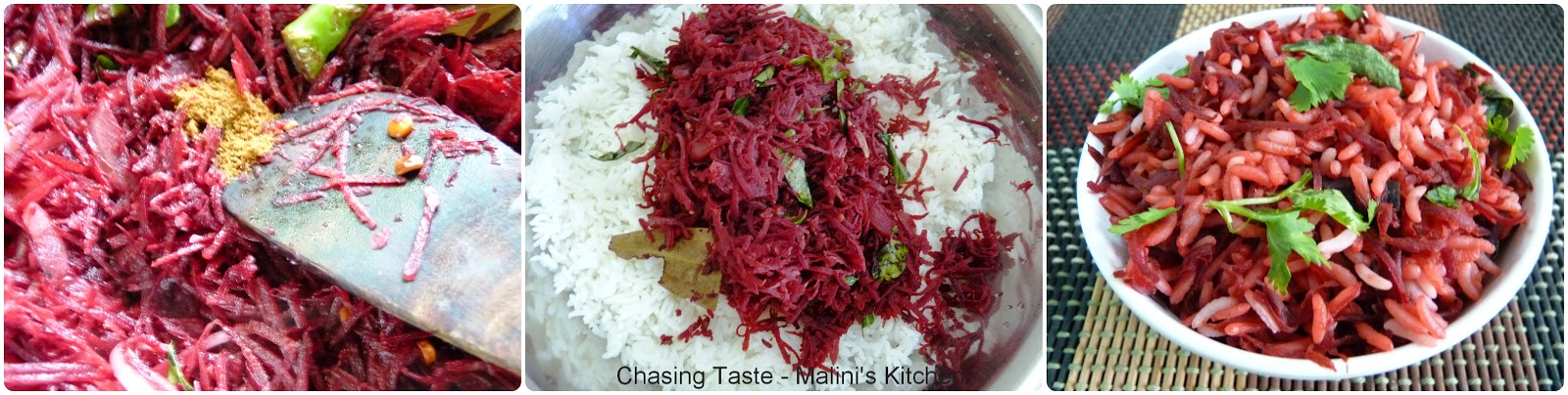Chasing Taste: Beetroot Rice - Beetroot Sadham