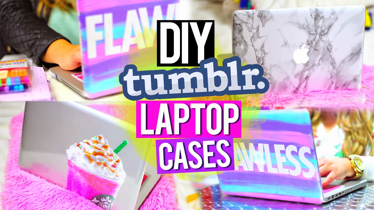 Hellomaphie: DIY Laptop Cases Marble, Starbucks and More!