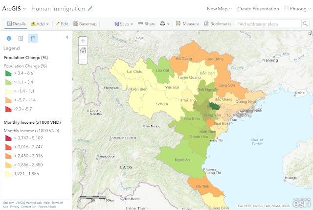 Compare two maps using ArcGIS Online - P-GIS
