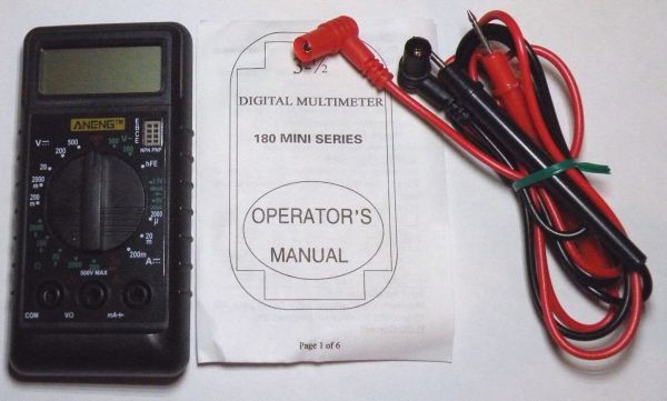 Chinese electronics products tested (139 tests): Aneng Type 180 ...