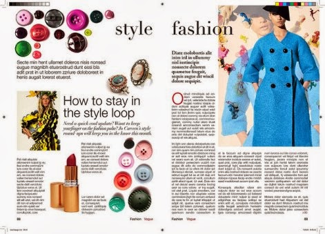 Kia Miller's media blog: vogue double page spread