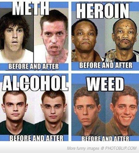 PHOTOS OF THE DIFFERENCE BETWEEN USING METH, HEROIN, ALCOHOL AND WEED ...