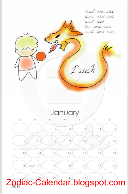 Zodiac Calendar: Chinese Zodiac Calendar 2013 - Chinese Zodiac Signs ...