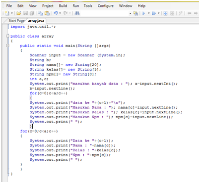 teja's blogger: contoh program string pada java