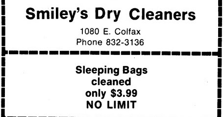 Colfax Avenue: Smiley's Dry Cleaners