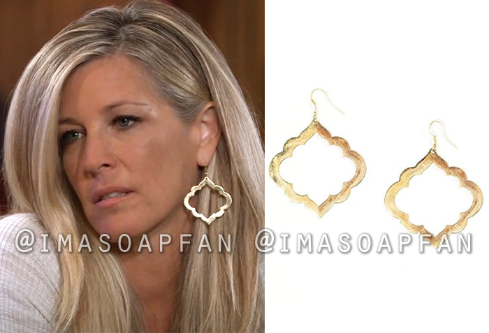 Carly Corinthos's Gold Moroccan Earrings - General Hospital, Season 56 ...