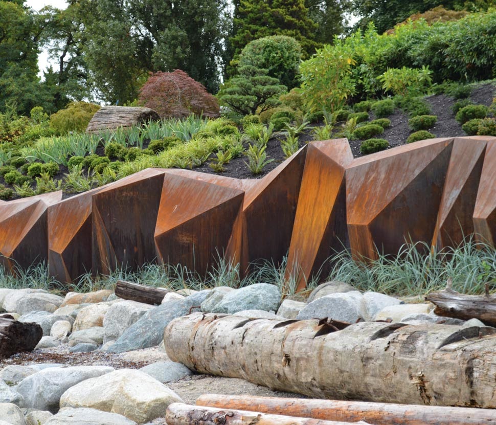 livin' spaces: STEEL ROCKS: Sculptural Seawall by Paul Sangha Landscape ...