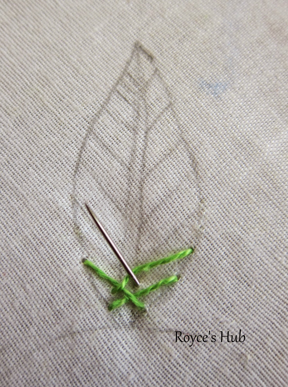 Royce's Hub: Embroidery Stitches For Leaves : Fishbone Stitch and ...