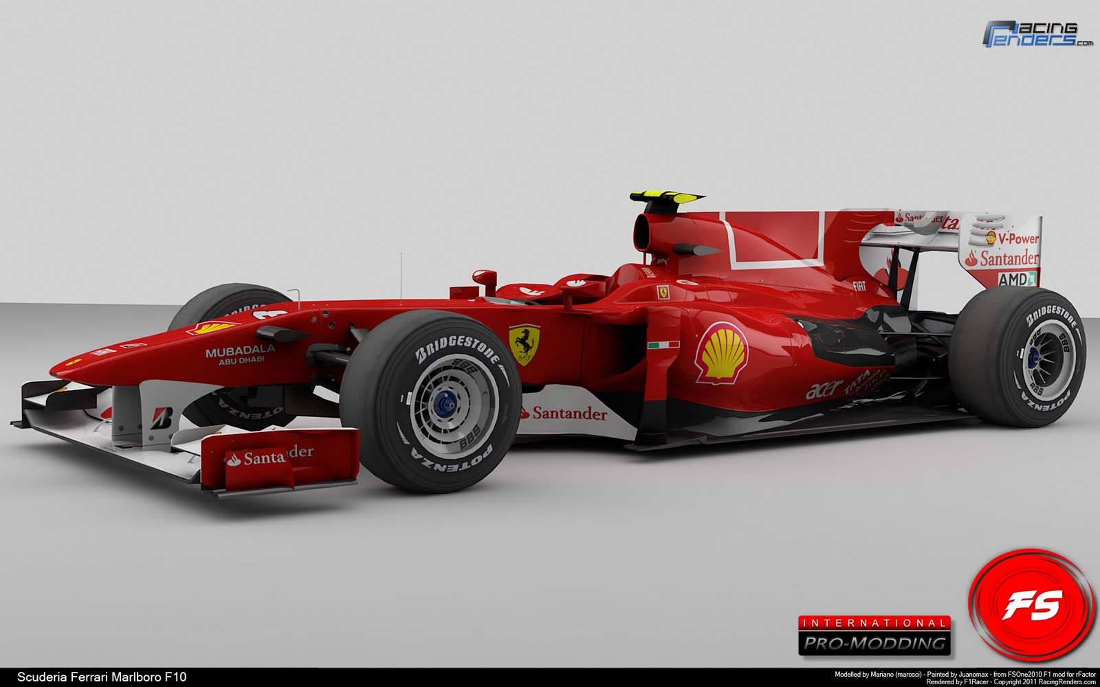rFactor FSONE 2010 Previews Ferrari F10 Renders