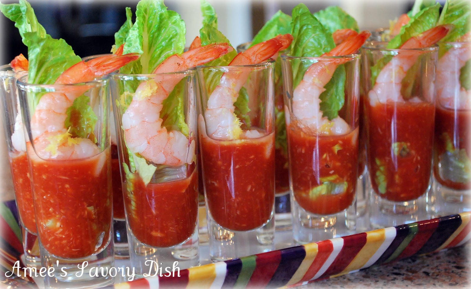 Shrimp Shooters Appetizer recipe- Amee's Savory Dish