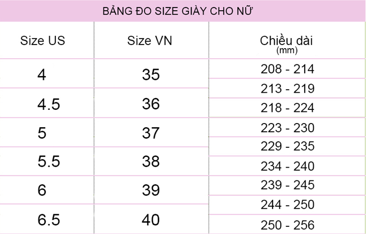 Size giày 240, 245 là bao nhiêu? cách chọn size giày phù hợp