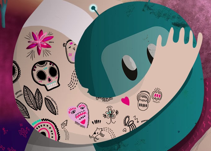 Barbara's dogs and colors: Alien bear - illustration