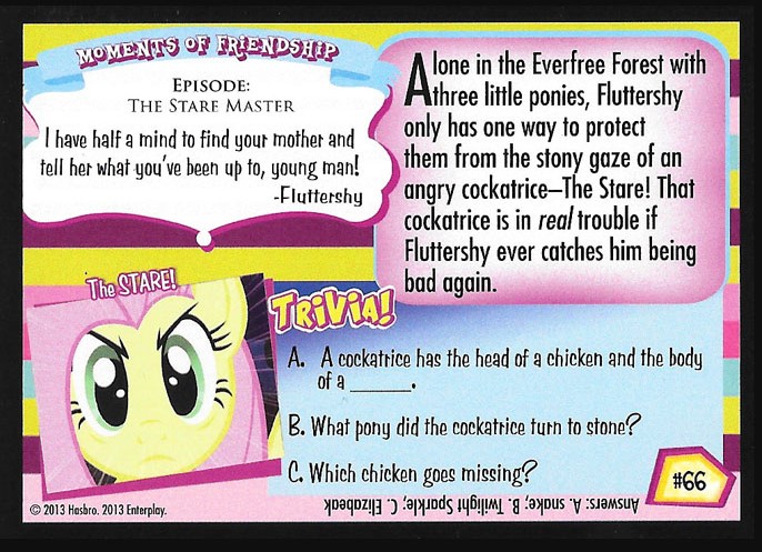 MLP The Stare Master Trading Cards | MLP Merch