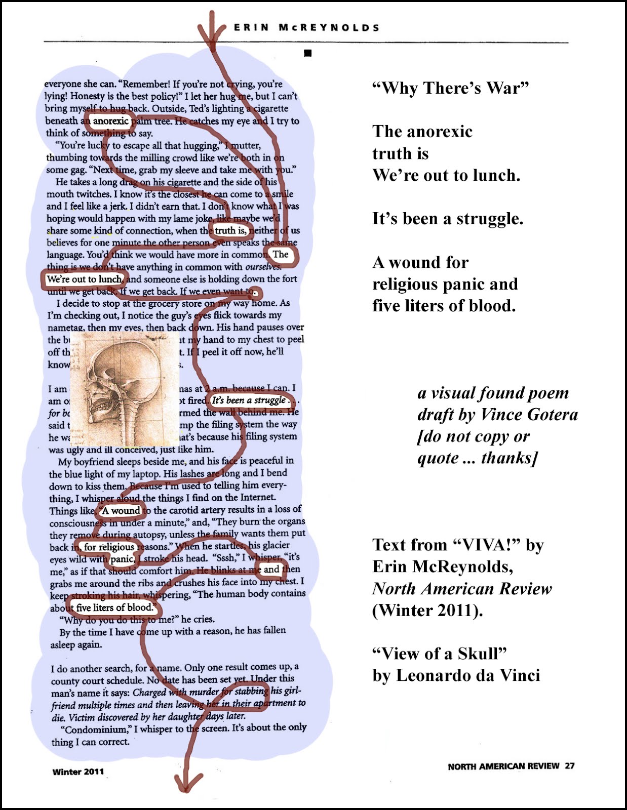 The Man with the Blue Guitar: POST - NaPoWriMo Prompt ... Erasure Poetry