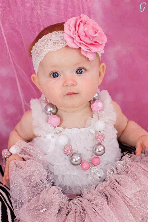 Babies Pictures: Babies Pictures With Pink Color Frocks Kids Images