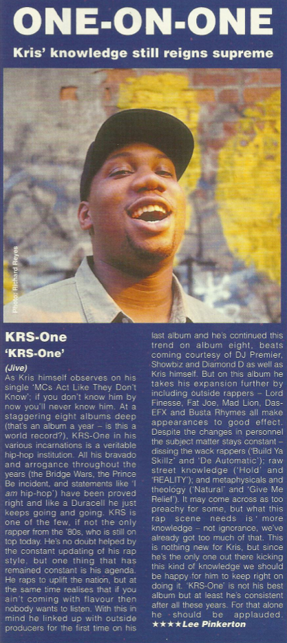 HipHop-TheGoldenEra: Album Review : KRS One - KRS One - 1995