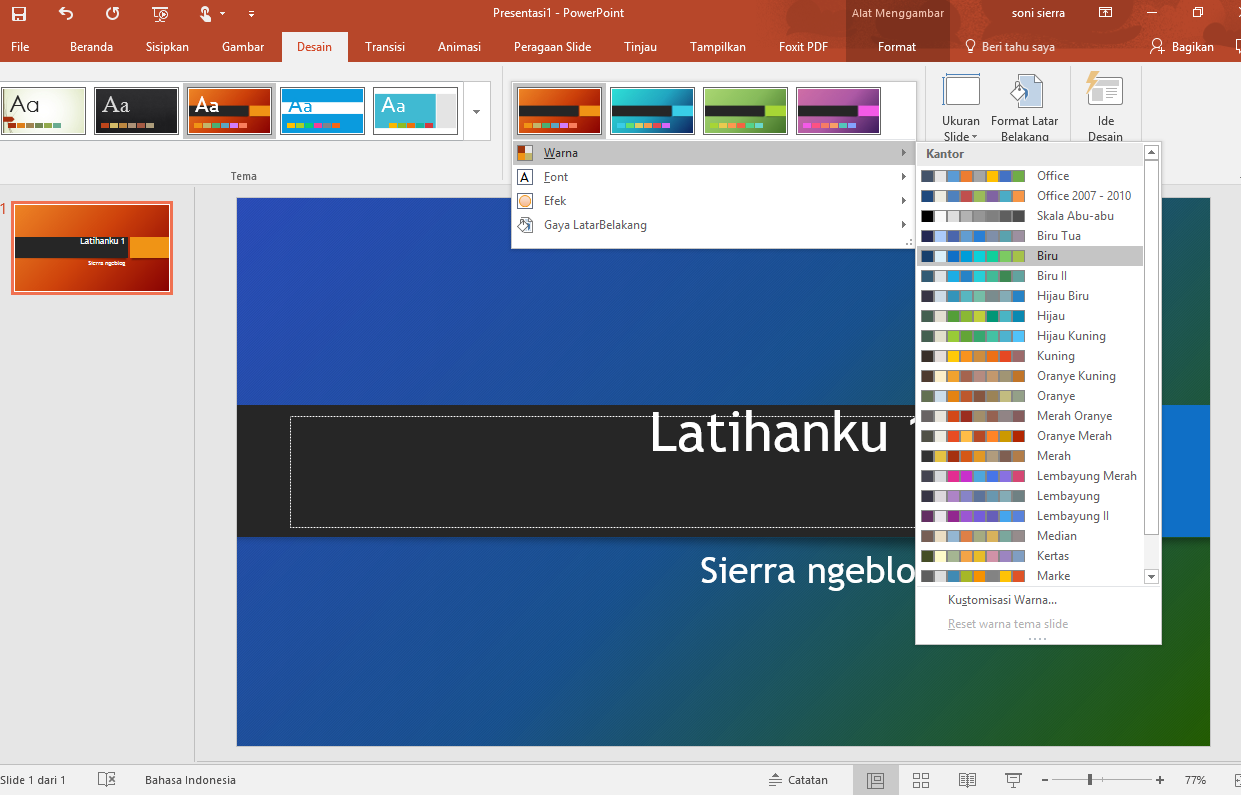 Cara membuat Slide dan Mendesain Background Ms Powerpoint 2016 | Blog's ...