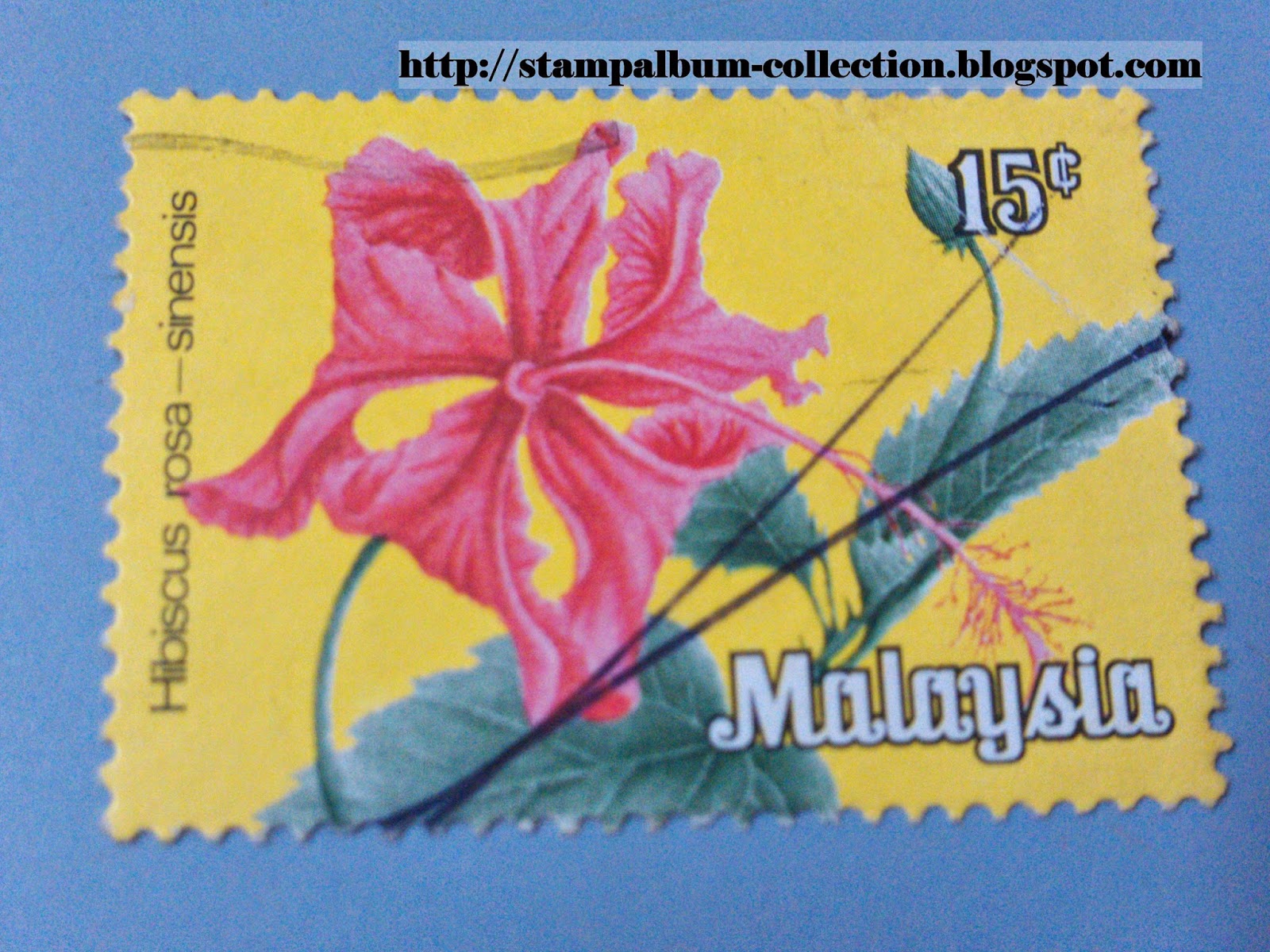 Collection of Stamps: Hibiscus Rosa - Sinensis