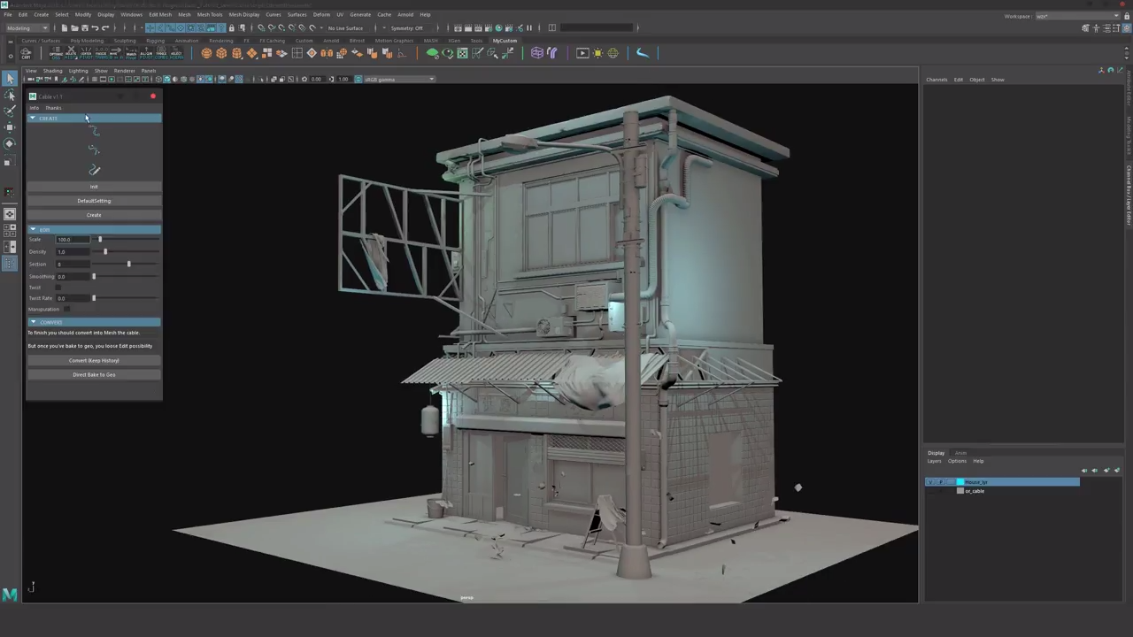 Cable Script for Maya - Plugins Reviews and Download free for CG Softwares
