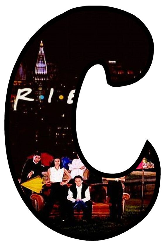 Friends Sitcom Letter. Abecedario de la Serie Friends. - Oh my Alfabetos!