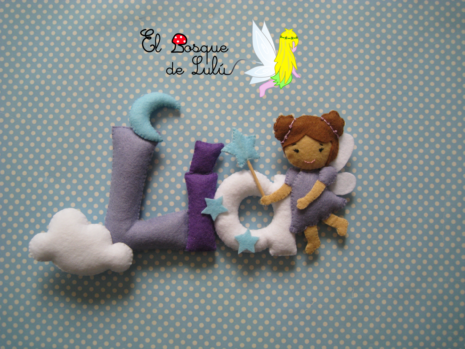 El Bosque de Lulú: Nombre de fieltro para Lía y Noa