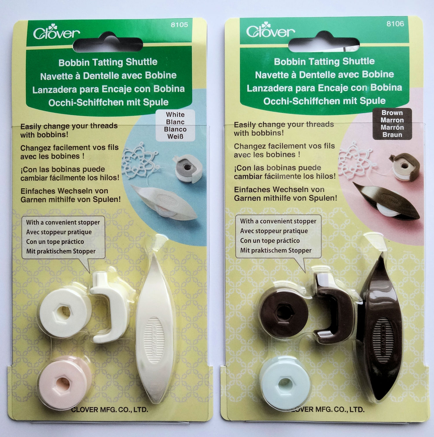 Yarnplayer's Tatting Blog: New Clover Bobbin Shuttles and Cases Review