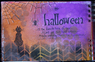 The Scrappy Chick: Halloween Art Journal pages